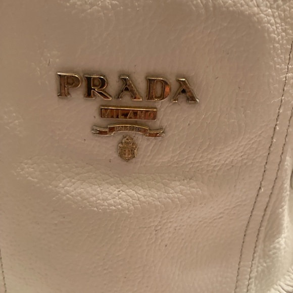 Prada | Bags | Prada White Leather Purse | Poshmark